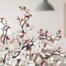 Primrue 6 Pcs Faux Flowers Long Stem Plum Blossom Home Decoration ...