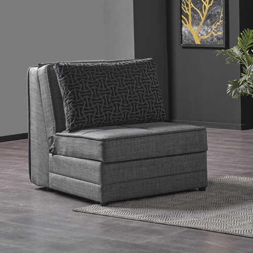 Ottomanson Studio Fabric Upholstered Convertible 3-in-1 Sleeper Arm ...