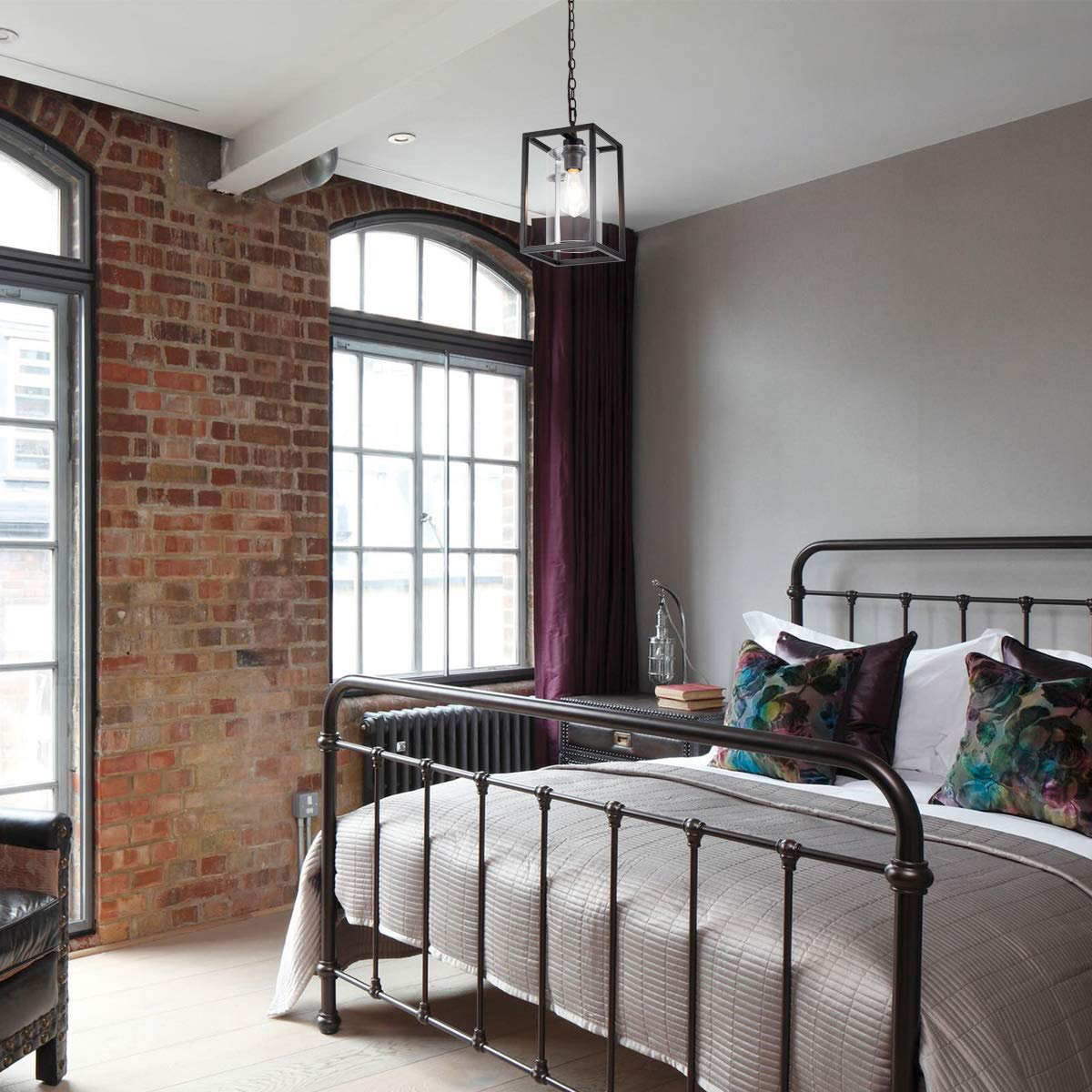 17 Stories Industrial Retro Pendant Lighting Iron With Modern Clear ...