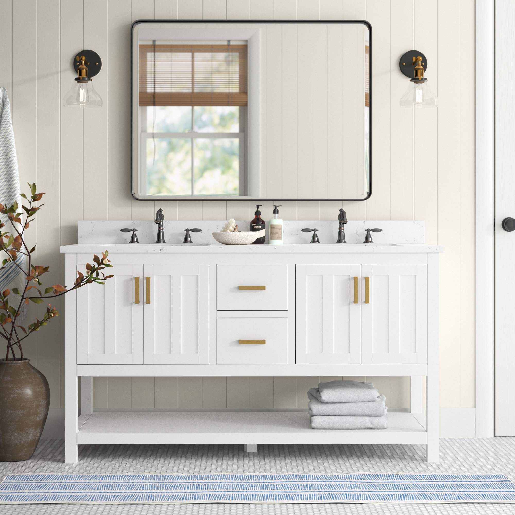 Sand & Stable™ Marissa 60" Double Bathroom Vanity & Reviews - Wayfair ...