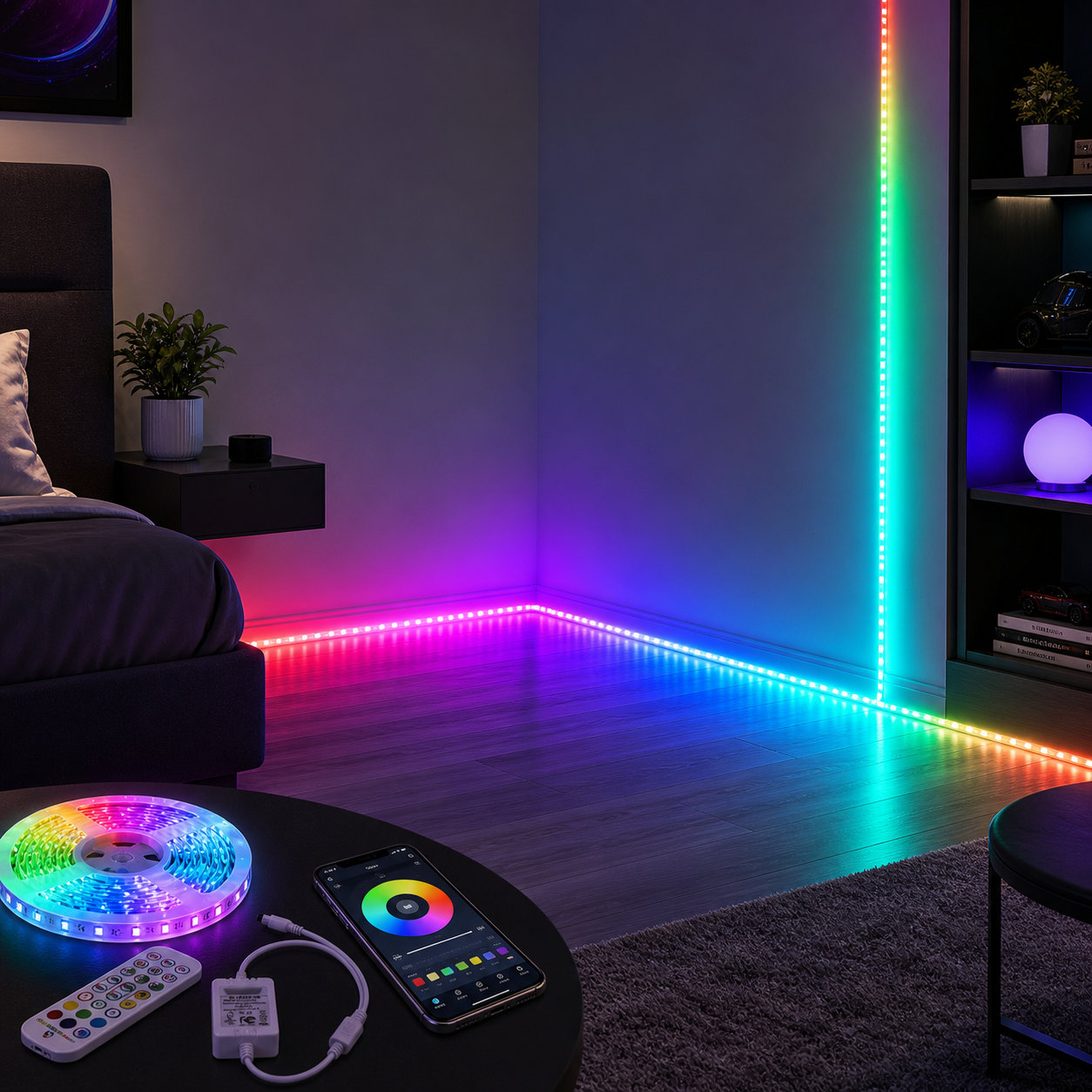 YI LIGHTING LED Smart Wi-Fi RGB Strip Lights with Remote APP Control ...