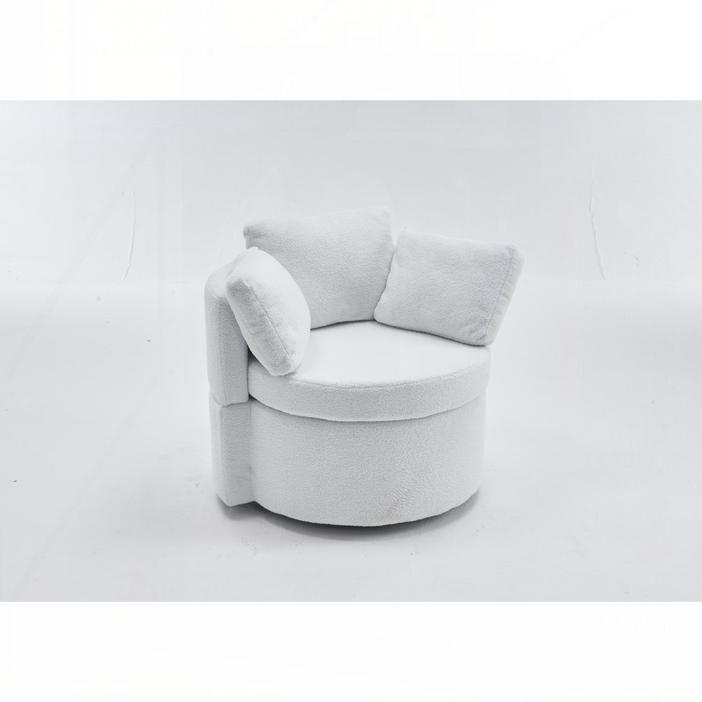 Red Barrel Studio® Teddy Fabric Swivel Storage Chair | Wayfair