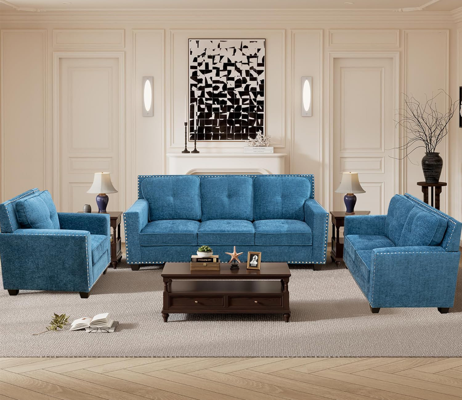 Latitude Run® 3-Piece Living Room Sofa Set - Wayfair Canada