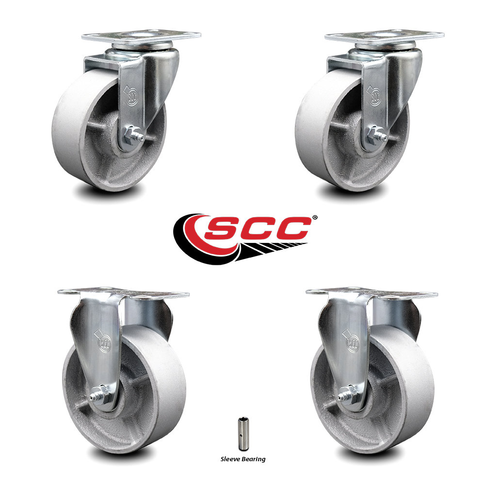 Service Caster 4-Piece Semi Steel Caster Set | Wayfair