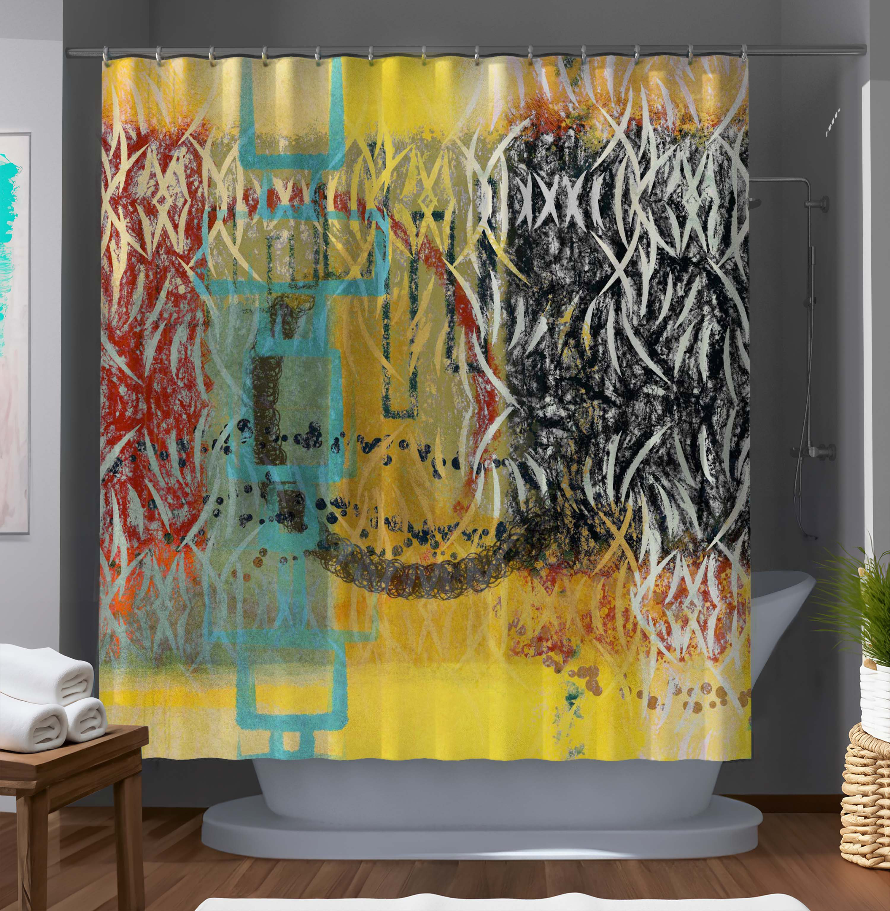 East Urban Home Instant Singular Designer Shower Curtain | Wayfair