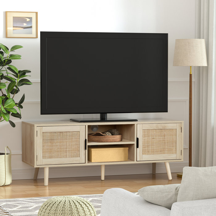 George Oliver Boyt Rattan TV Stand for TV's up to 55 & Reviews | Wayfair