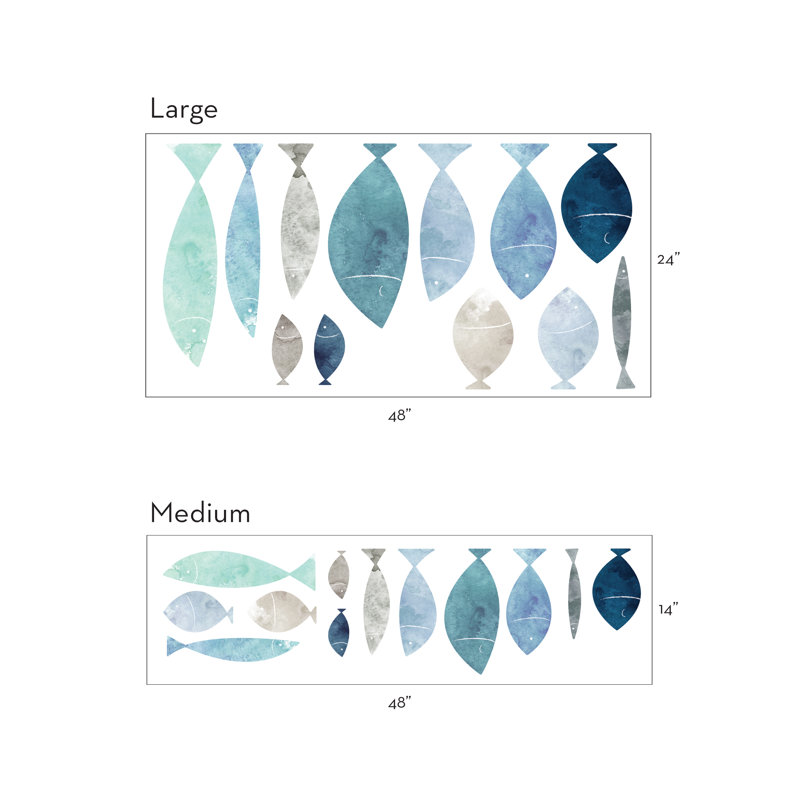 Dovecove School Of Fish Wall Decal & Reviews | Wayfair
