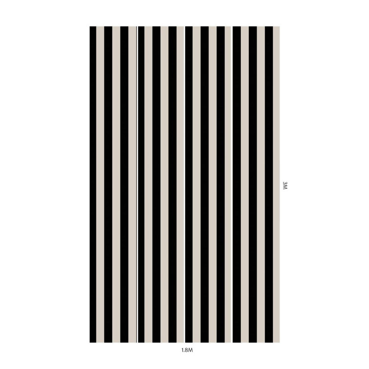 House of Hackney Mono Stripe Striped Wallpaper Roll | Perigold