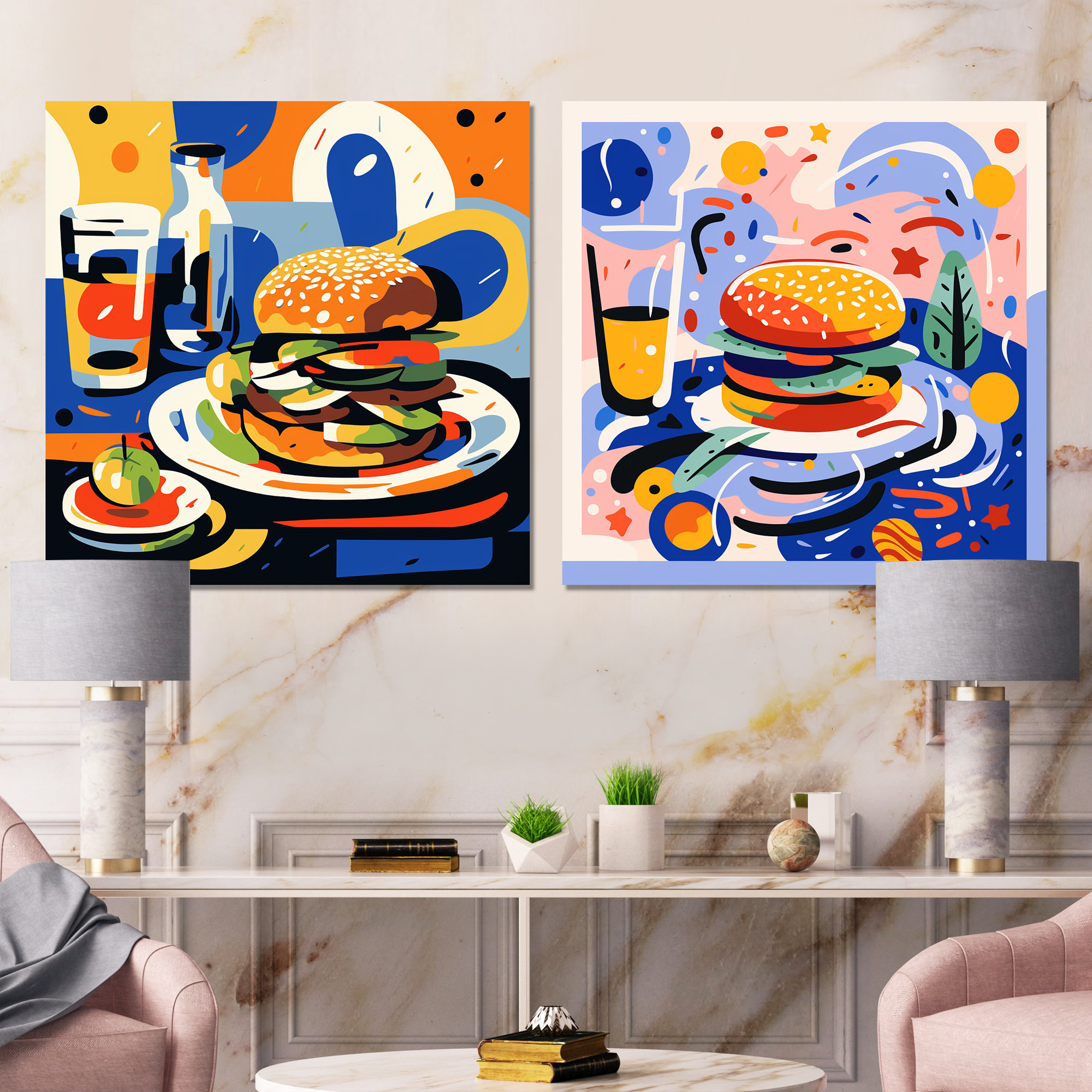 Lark Manor™ Pop Art Hamburger Brilliance IV - Food Metal Wall Art ...