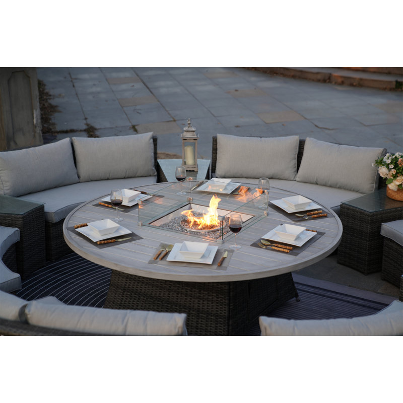 Direct Wicker 12 - Person Seating Group with Cushions | Wayfair