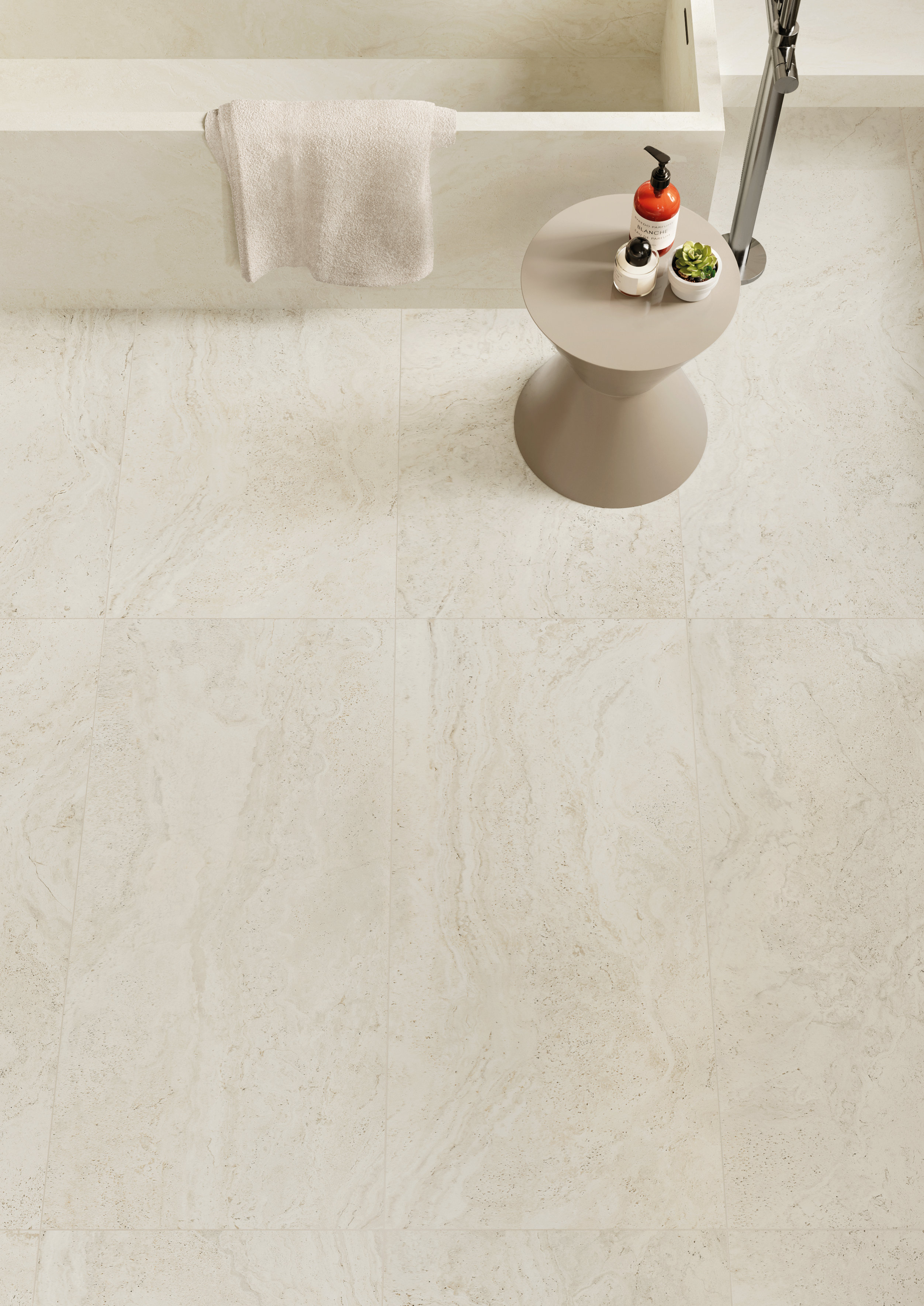 Tile Market Modern Travertine 24"x48" Large Format Stone Look Porcelain ...