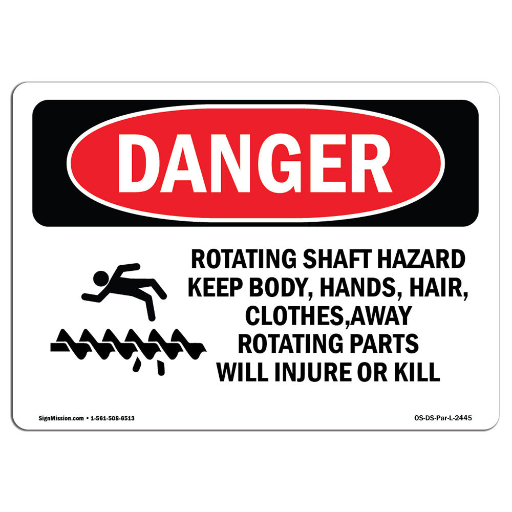 SignMission Rotating Shaft Hazard Keep Body Sign - Wayfair Canada