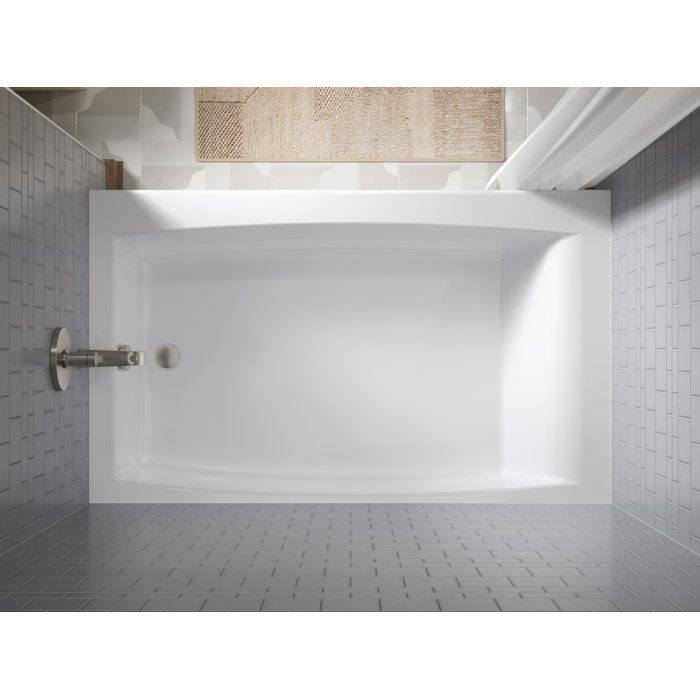 Kohler Entity 60 In. X 36 In. Alcove Bath With Left Drain & Reviews ...