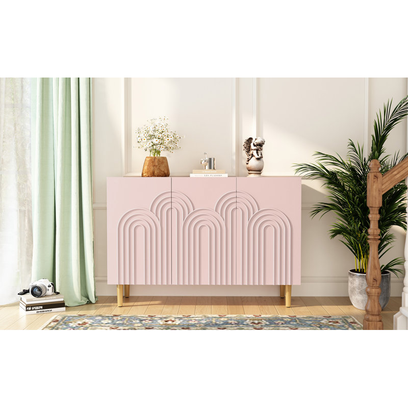 Mercer41 Sirgio 47.2'' Sideboard Buffet Cabinet with 3 Doors for ...