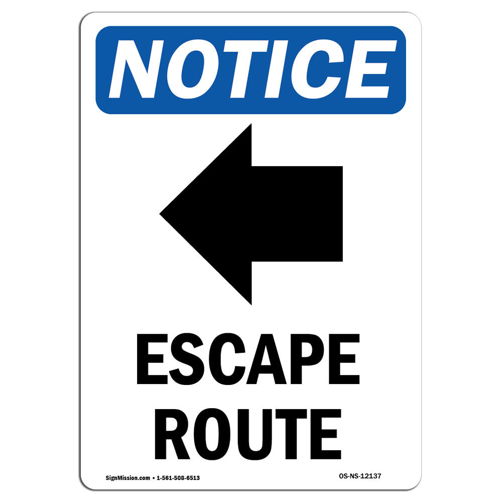 SignMission Escape Route Sign with Symbol | Wayfair
