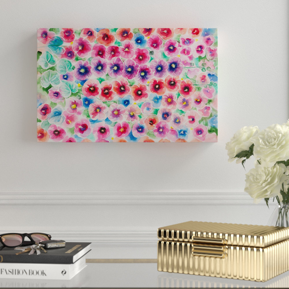 House of Hampton 'Festive Flower Patterns 2' Acrylic Painting Print on ...