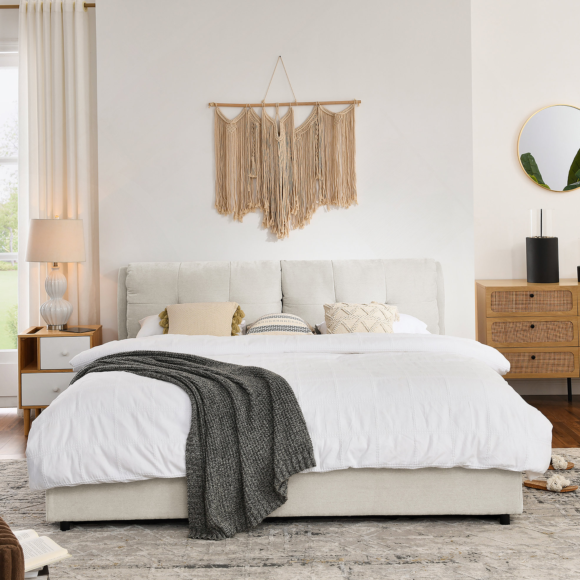 Latitude Run® Storage Upholstered Hydraulic Platform Bed with ...