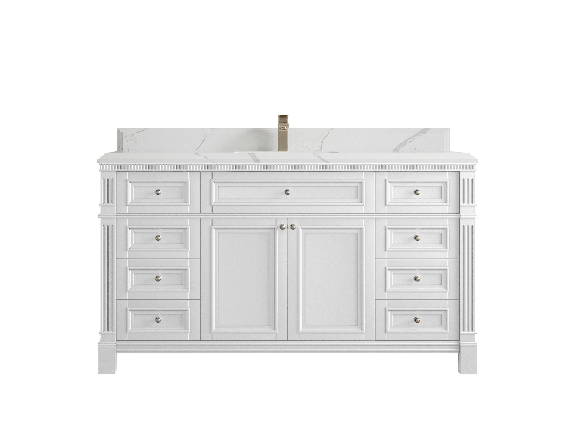 Willow Collections Paris 60 In. W X 22 In. D Single Sink Bathroom ...