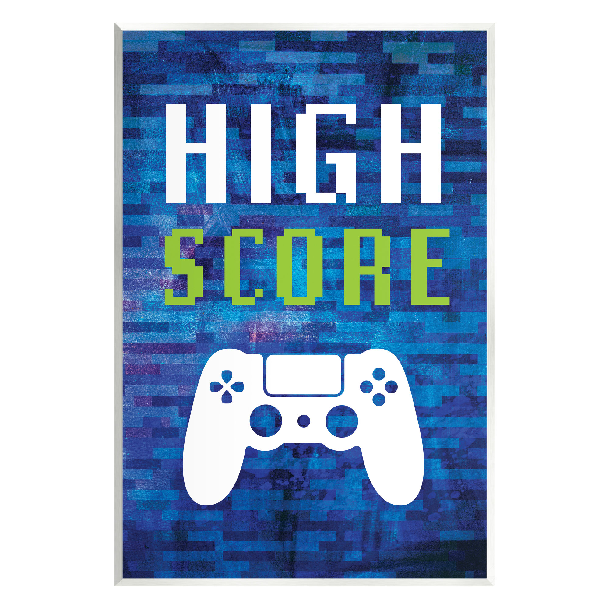Stupell Industries High Score Pixel Style Gaming Controller by Victoria ...