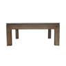 Benjara Moa Coffee Table, 42 Inch Square Top, Antique Natural Brown ...