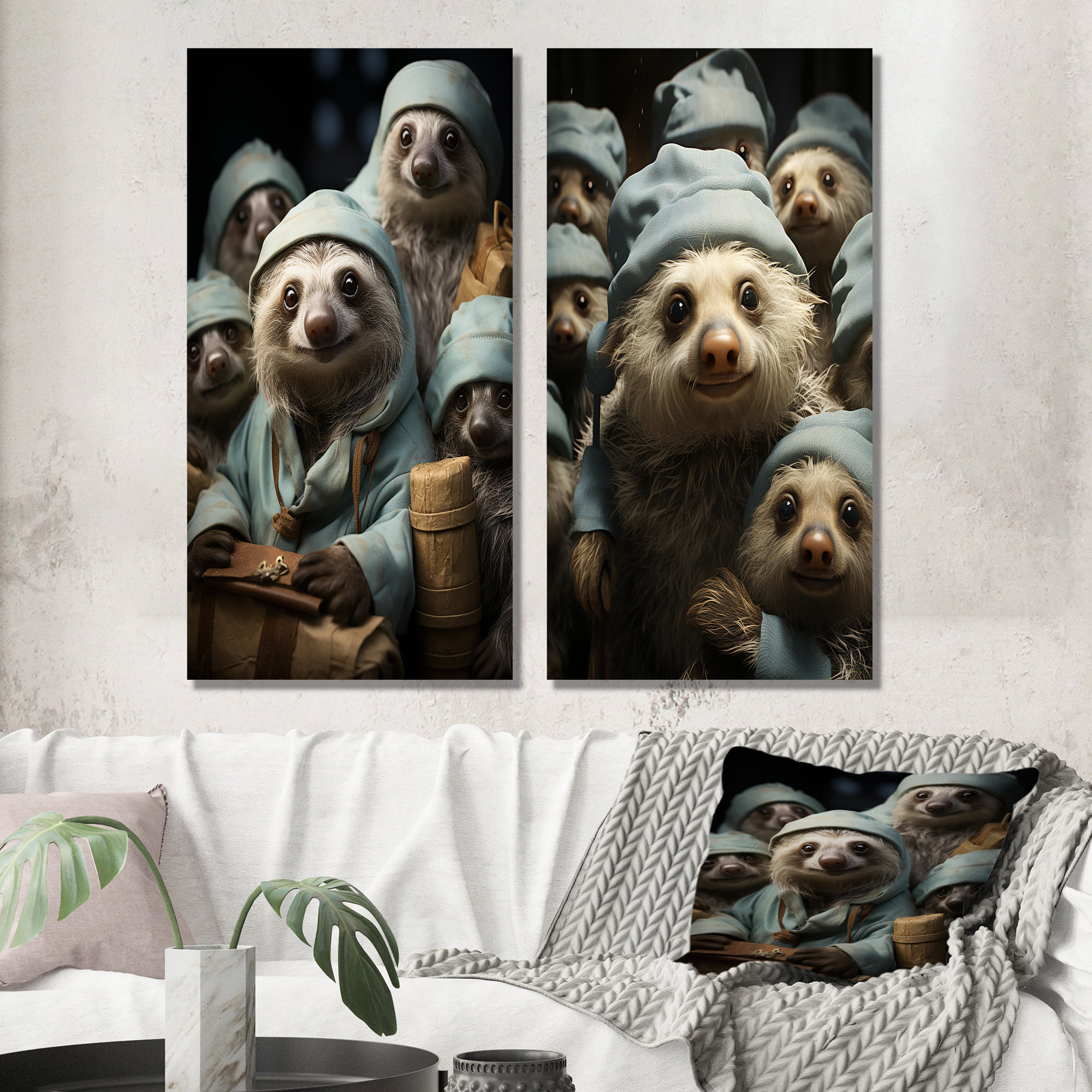 funny sloth art