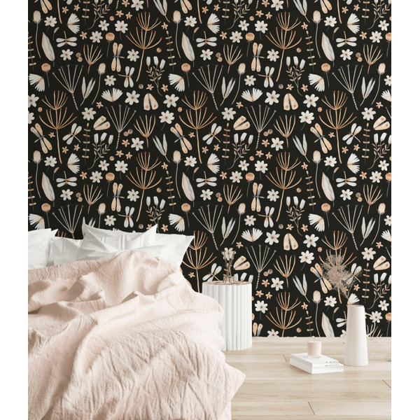 Wildon Home® Botanical Nocturne Beauty of Wildflowers Removable ...