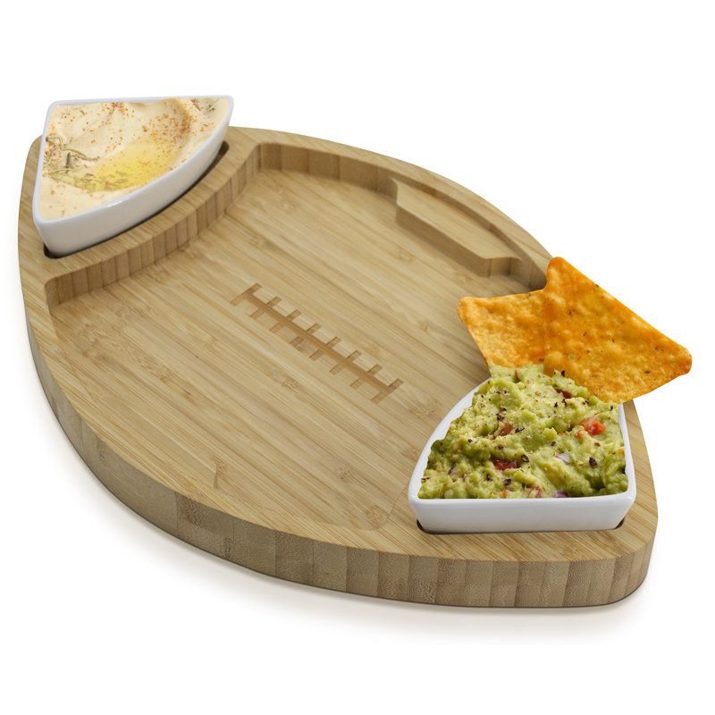 Union Rustic Coutu Bamboo Chips And Dip Platter | Wayfair