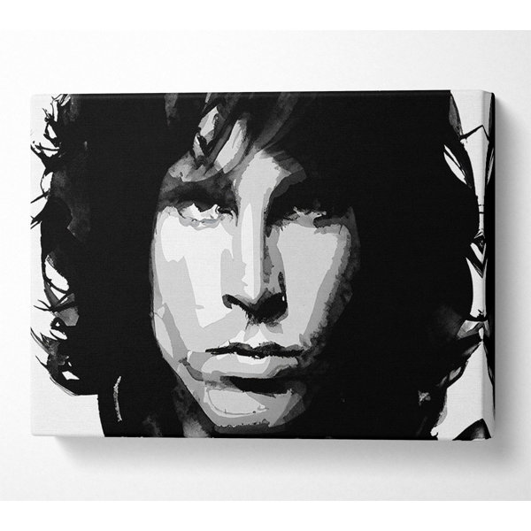 ClassicLiving Jim Morrison Face B N W - Wrapped Canvas Art Prints ...