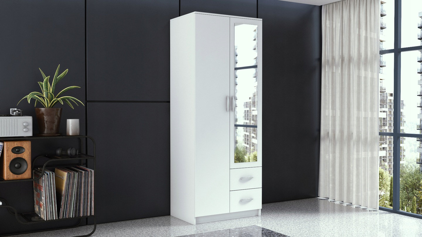 17 Stories Sobina 80 | Small wardrobe bedroom office | Multifunctional ...