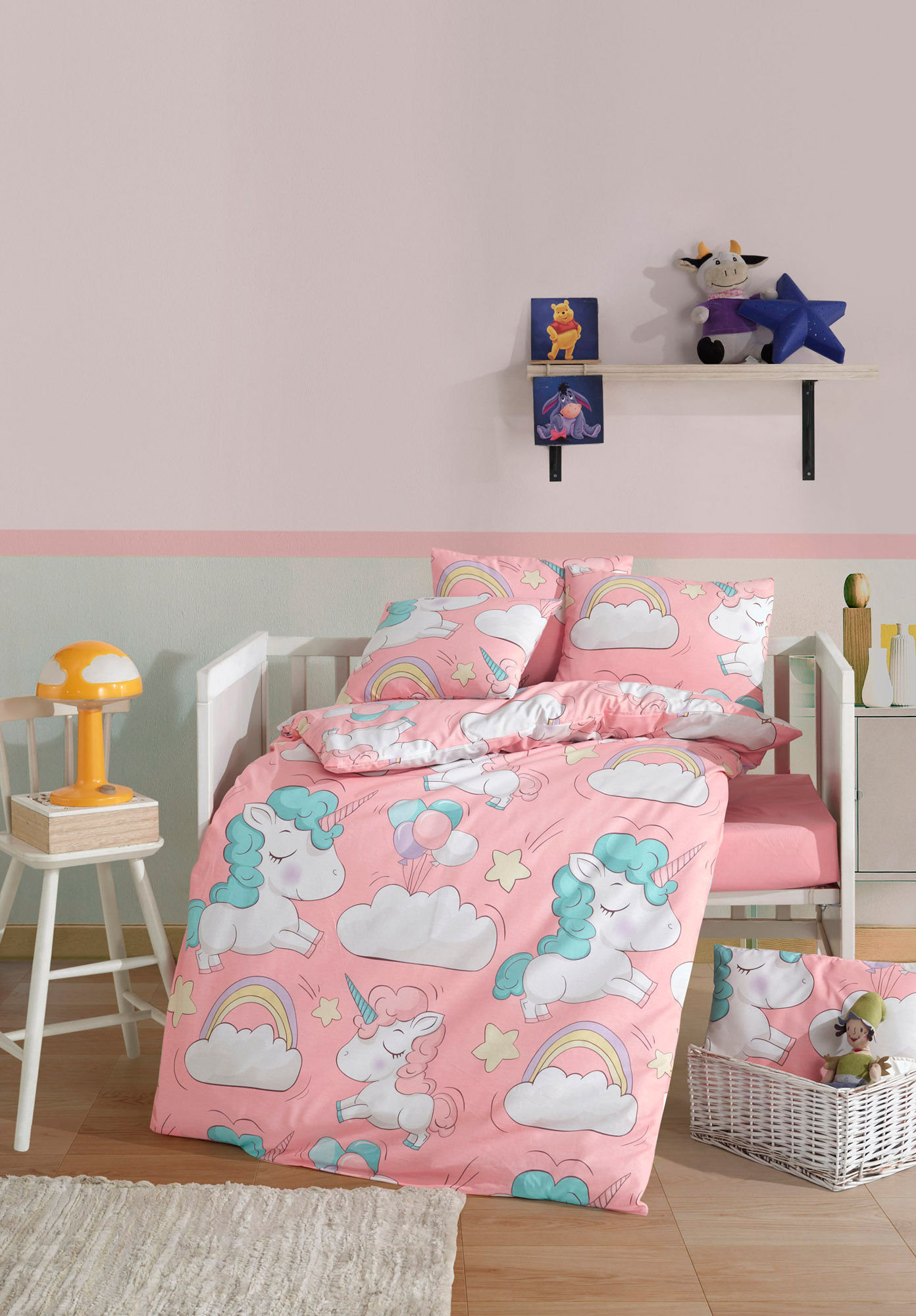 Asir Group INC Ensemble de housse de couette 100% coton rose / bleu ...