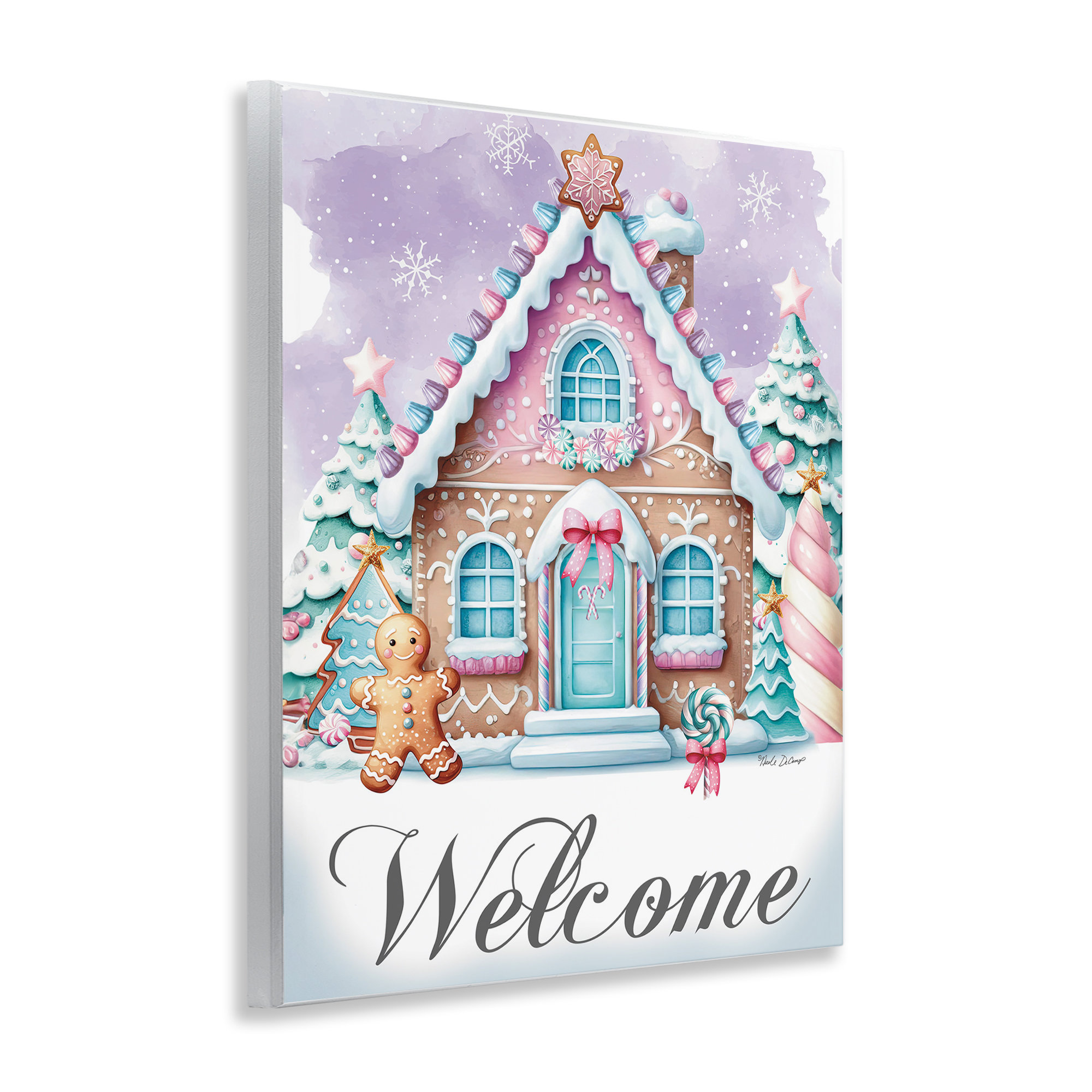 Stupell Industries Welcome Gingerbread House Wall Plaque Art by Nicole ...