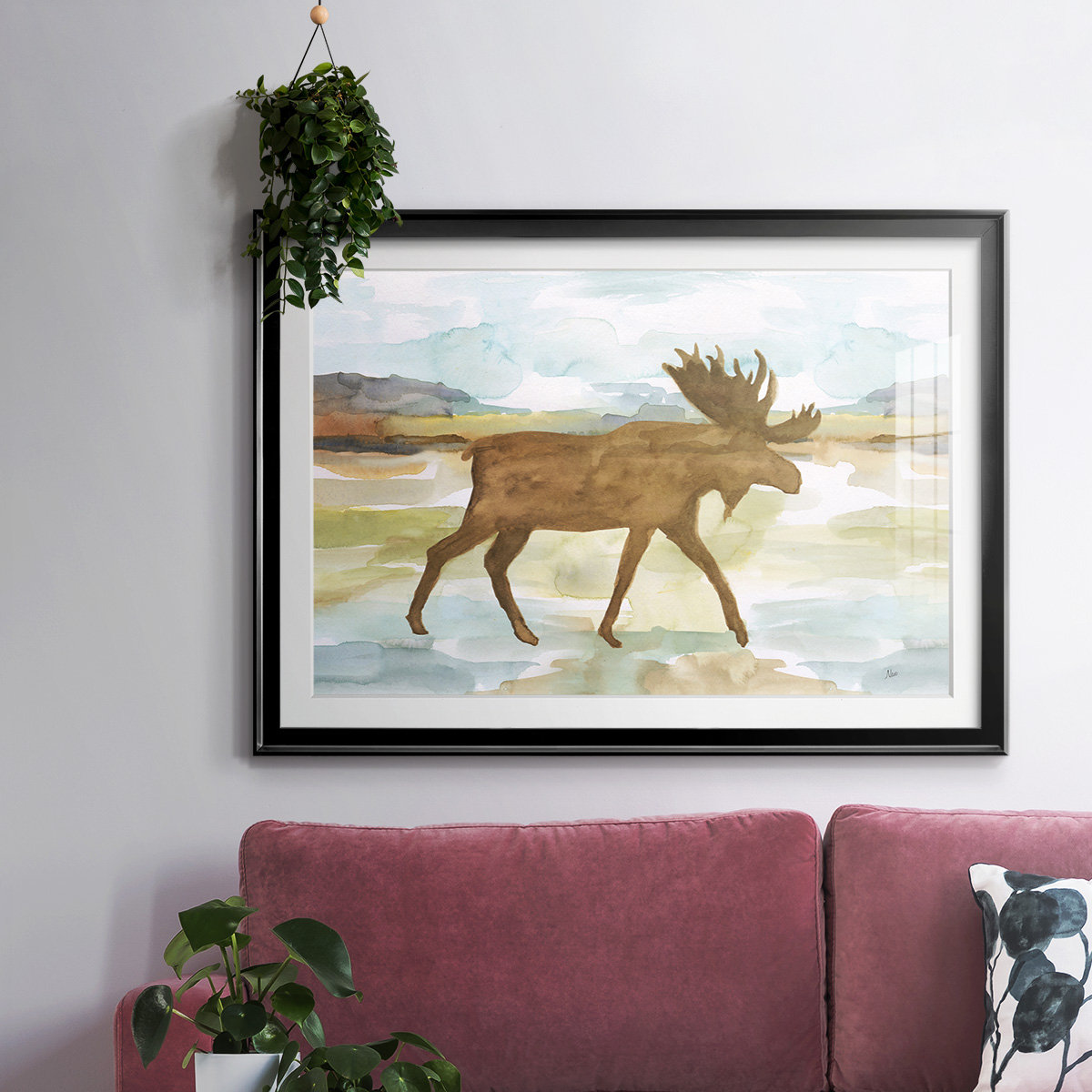 Millwood Pines Mountain Moose Framed On Paper Print | Wayfair