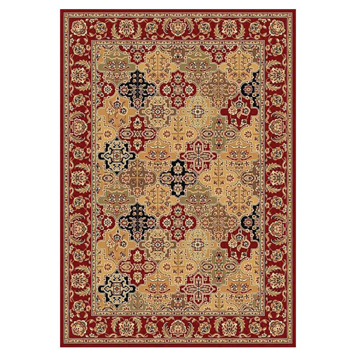KAS Rugs Rectangle: 9'10" x 13'2" - Cambridge Red Kashan Panel Rug ...