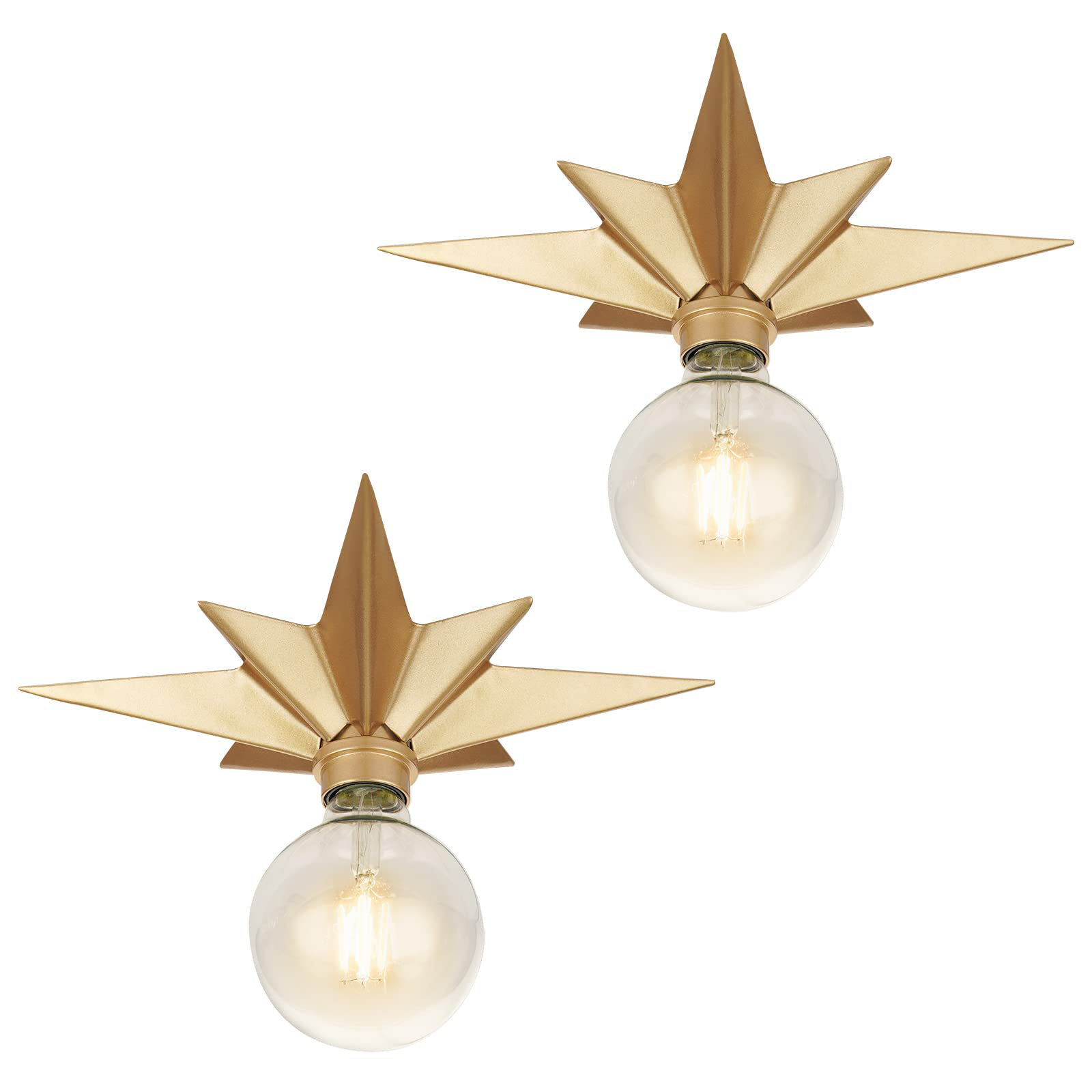 Mercer41 2 Pack Flush Mount Ceiling Light - Star Light Fixture Hallway ...