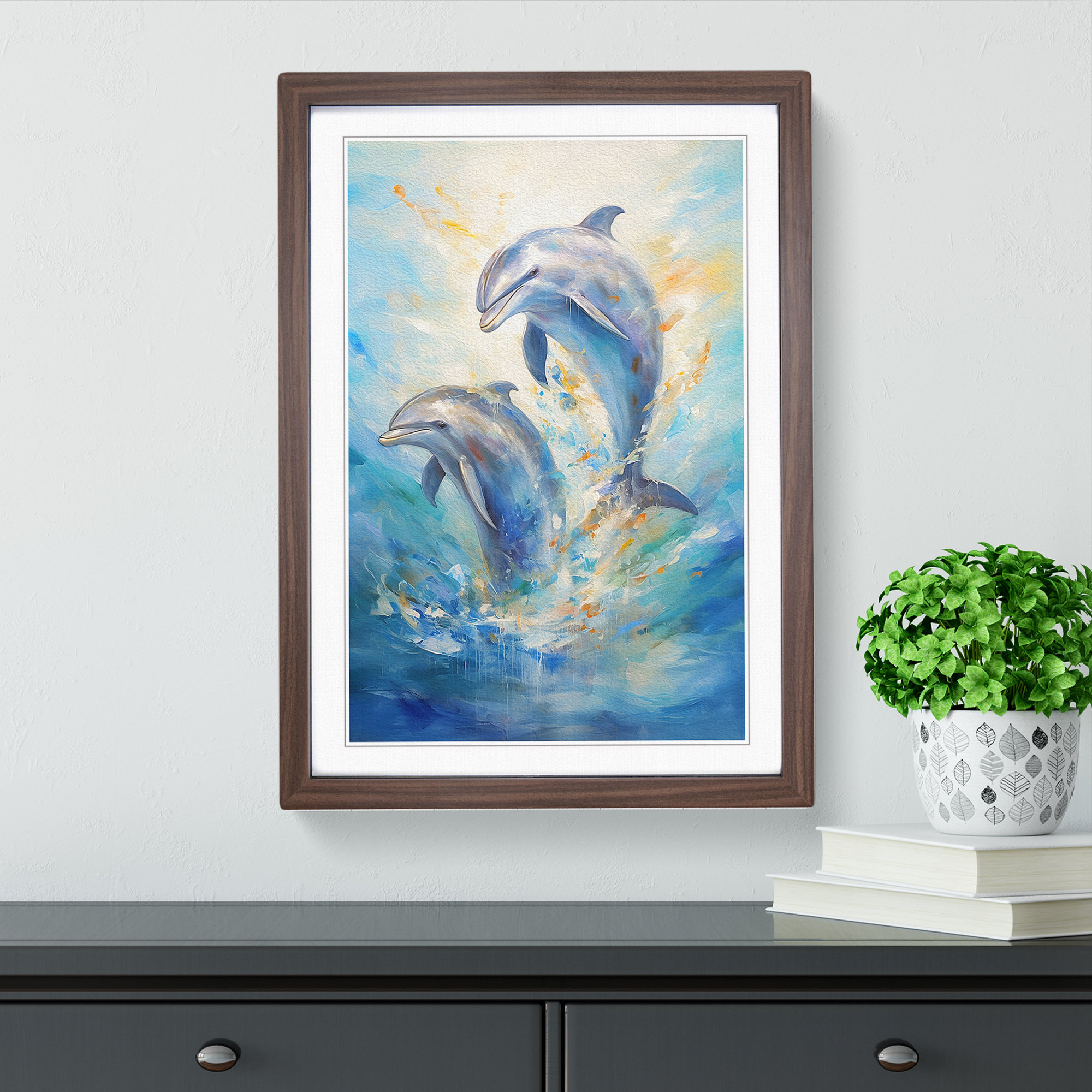 House of Hampton Dolphin Impressionism No.2 | Wayfair.co.uk