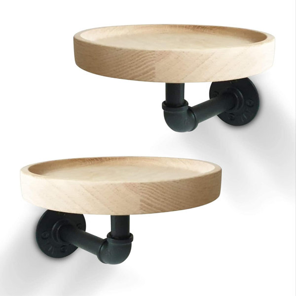 Williston Forge Jetmir 2 Piece Round Floating Shelf | Wayfair