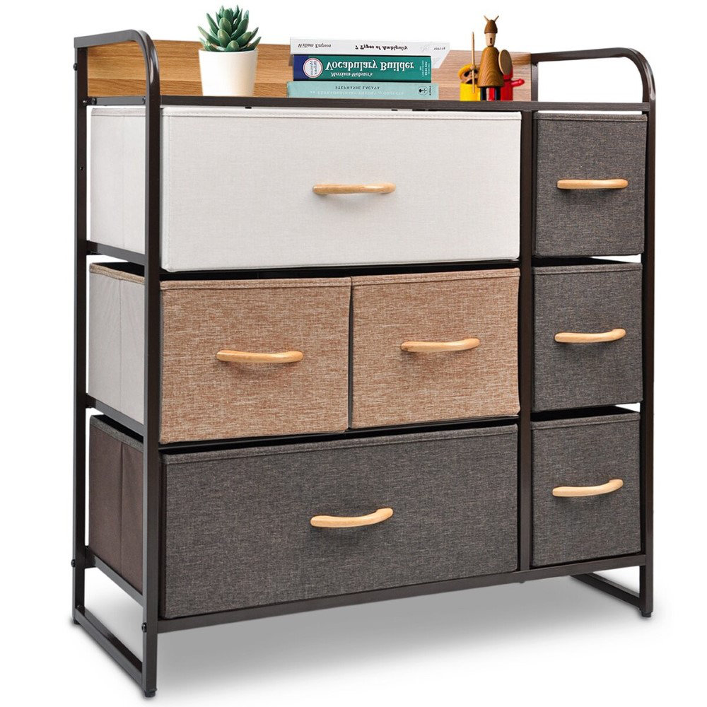 Hokku Designs Lum 31.5'' W 7 -Drawer Steel Side Chest | Wayfair
