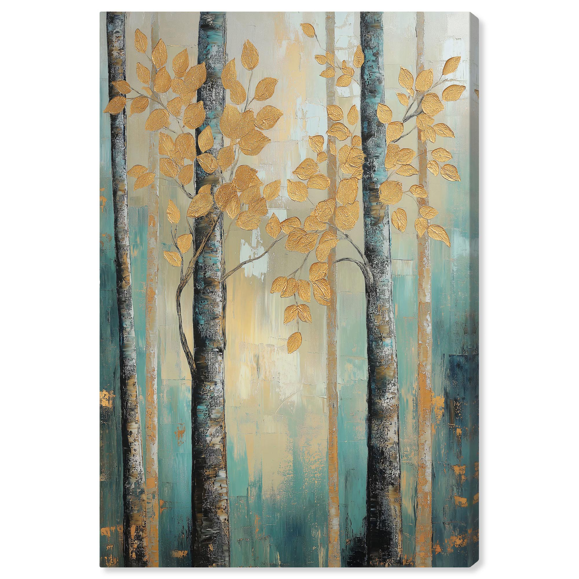 Art Remedy Golden Growth III Canvas Calm Abstracts by Art Remedy | Wayfair