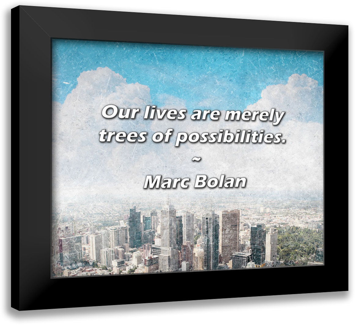 Trinx Marc Bolan Quote: Our lives are merely trees of possibilities ...