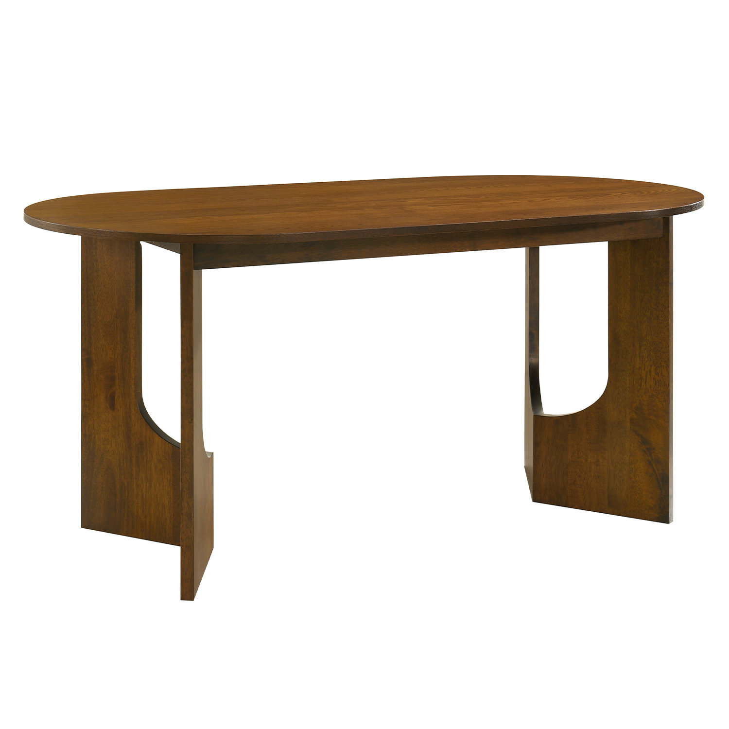 Latitude Run® 63'' L X 21'' W Oval Brown Dining Kitchen Table For 4-6 ...