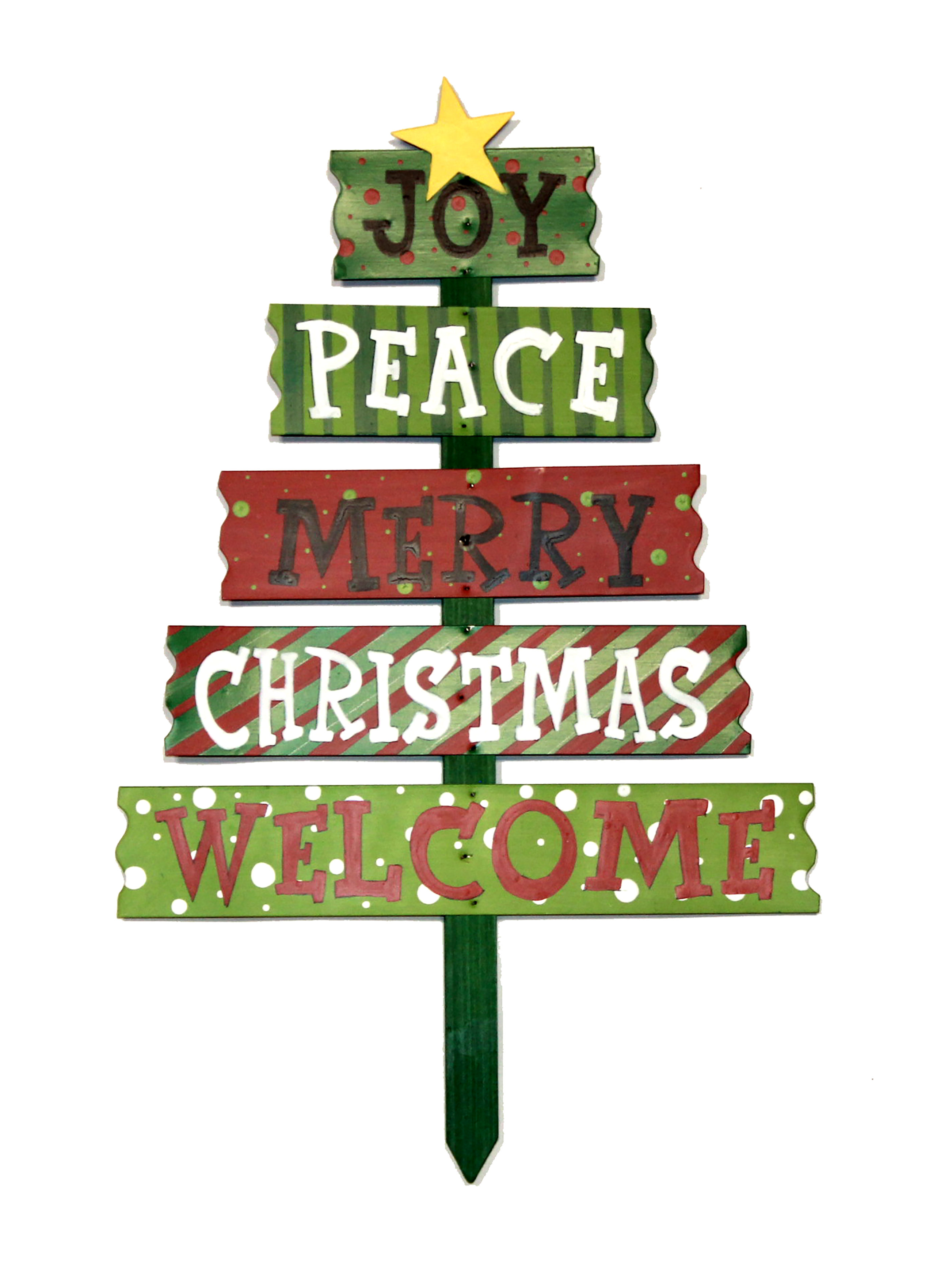 The Holiday Aisle® Christmas Tree and Sign Garden Stake & Reviews | Wayfair