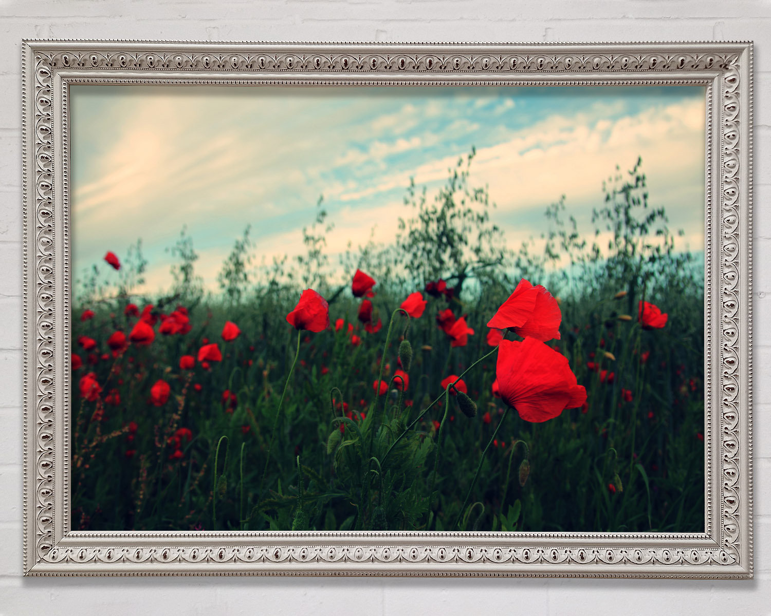 Ebern Designs Red Poppies on a Windy Day - Single Picture Frame Art ...