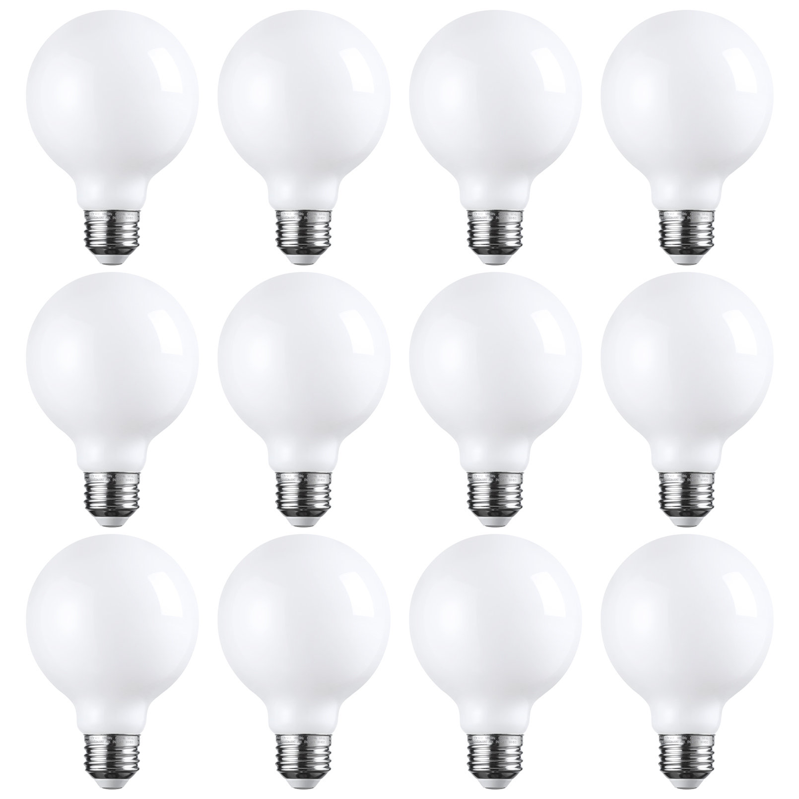 TORCHSTAR Dimmable G25 LED Bulb, 4.5W (60W Eqv.), Globe Light Bulbs ...
