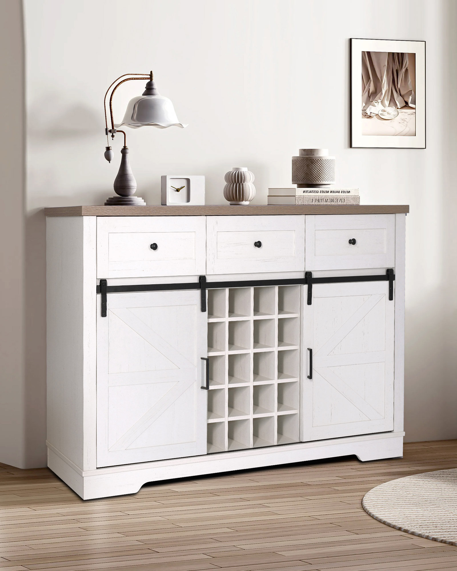 Gracie Oaks Harbuck 58.11'' Sideboard Cabinet | Wayfair