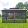 Hokku Designs Outdoor Patio 13X10 Gazebo With Rust- Frame And Mesh ...