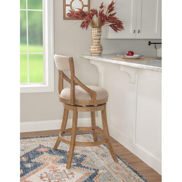 Mistana™ Michele Swivel Upholstered 31'' Counter Stool & Reviews | Wayfair