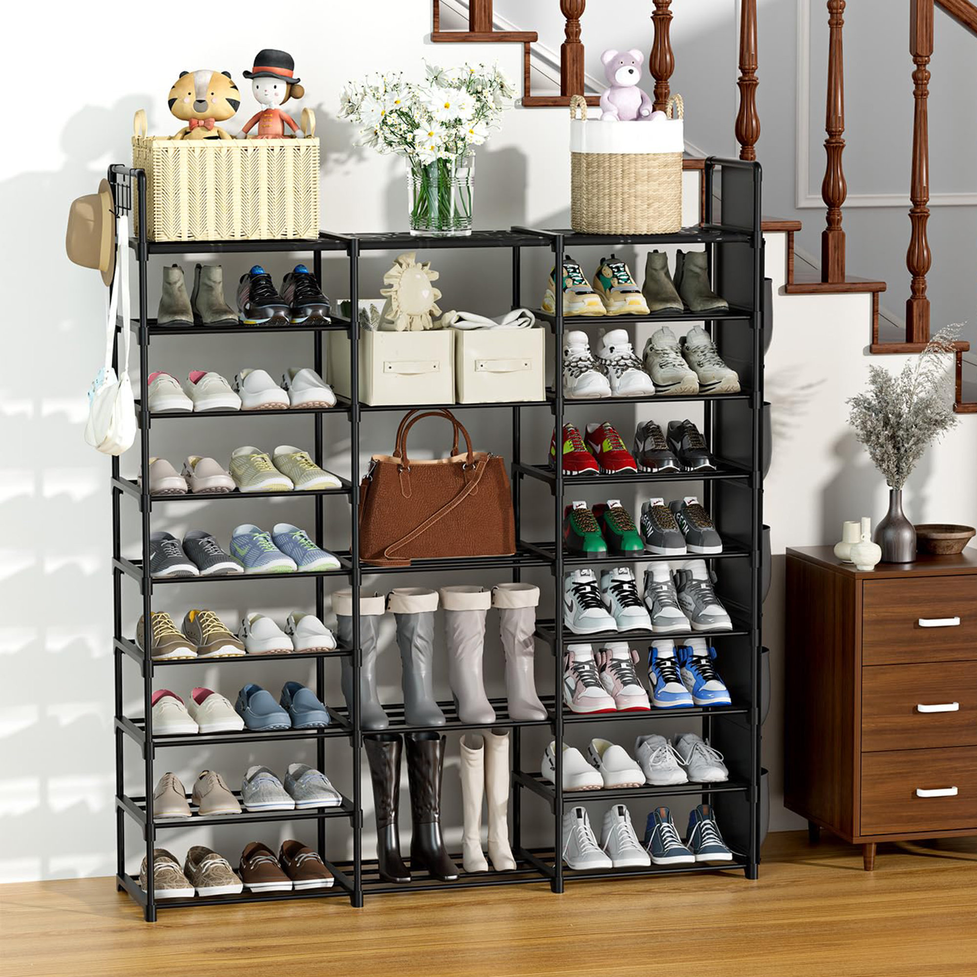Rebrilliant 56 Pair Shoe Rack | Wayfair