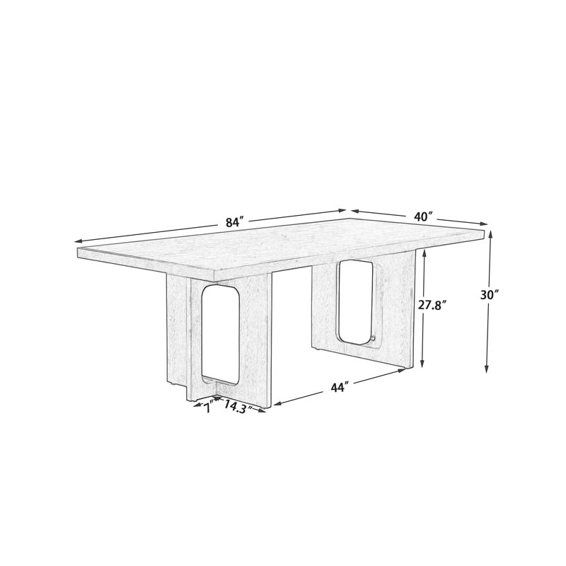 AllModern Arkelle Rectangular 84'' L x 40'' W | Wayfair