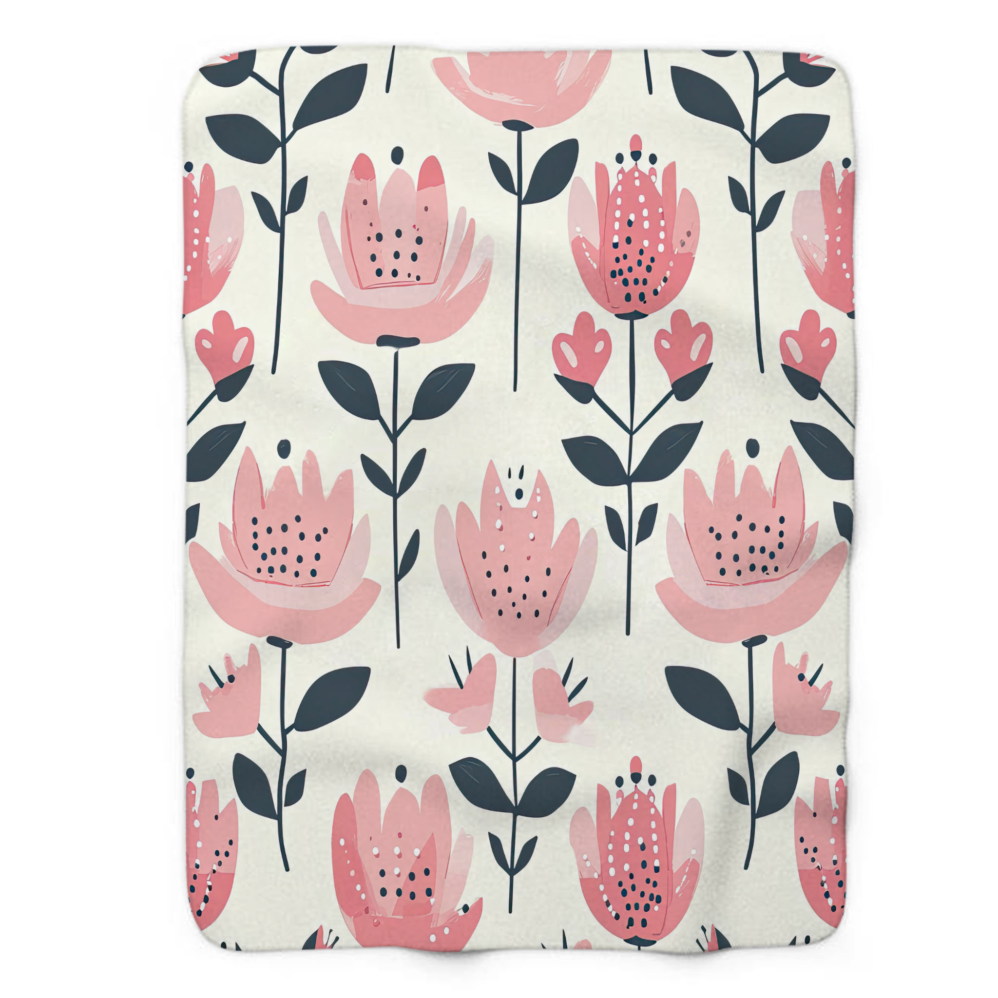 MentionedYou Pink Nordic Floral Tapestry - 1 Piece Premium Sher Throw ...