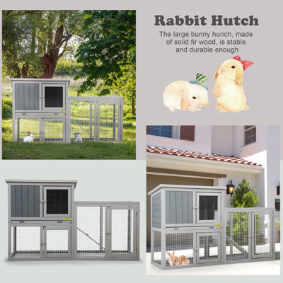 Tucker Murphy Pet™ Faron Weather Resistant Rabbit Hutch With Ramp ...